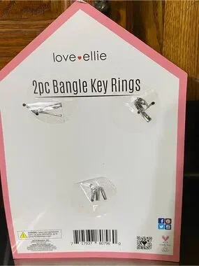 love ellie | Other | Love Ellie 2pc Bangle Key Rings Pink Silver Or ...